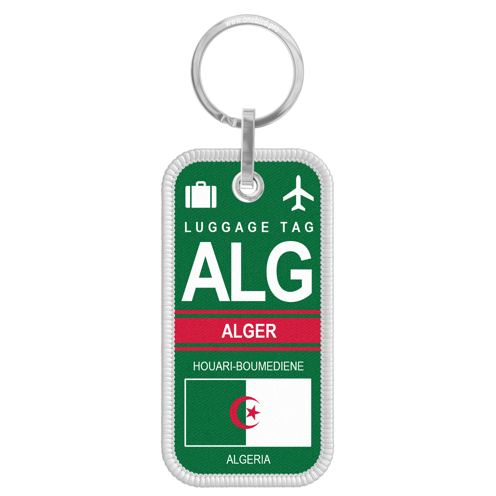 Porte-clés flamme - Airport code IATA - ALG - Alger