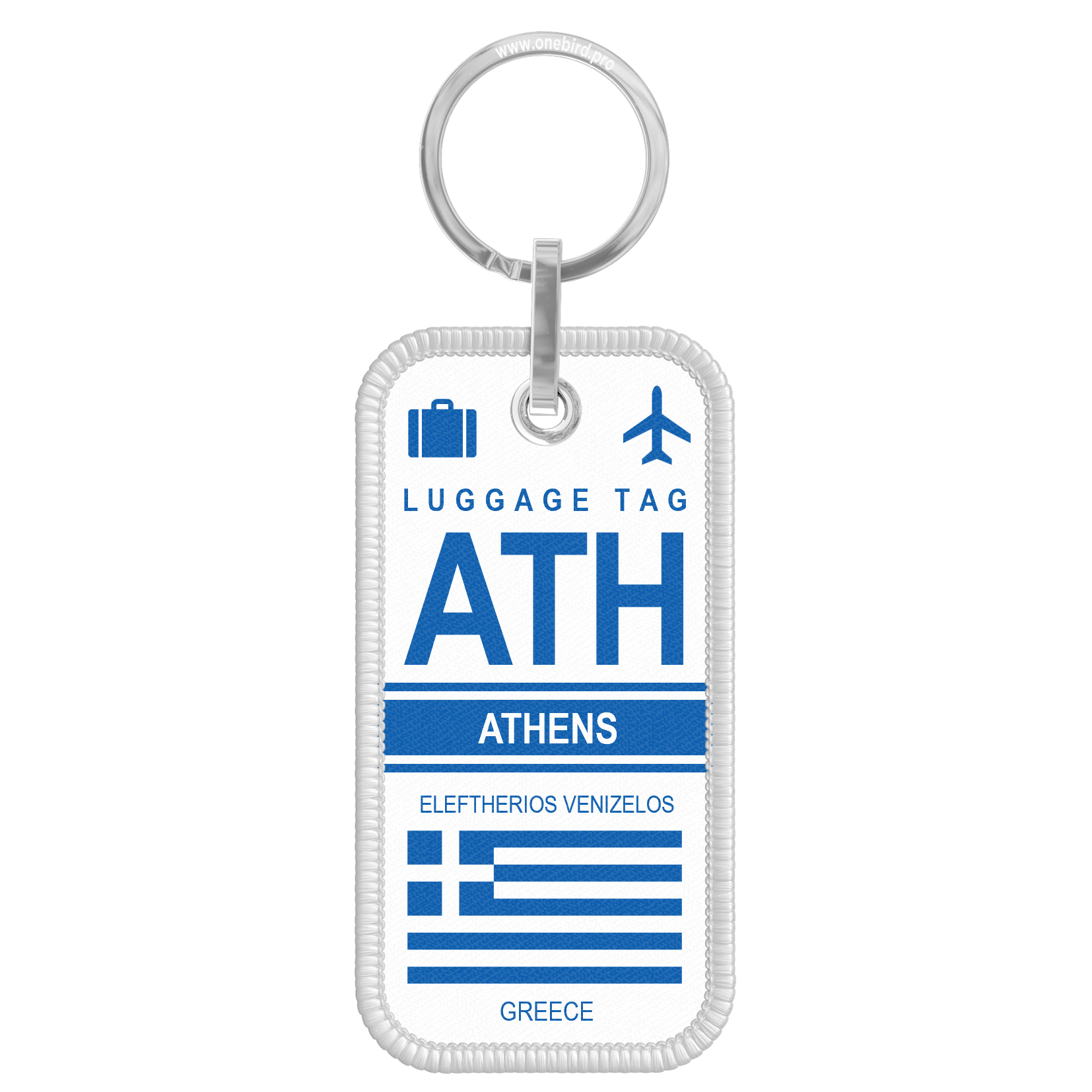 Porte-clés flamme - Airport code IATA - ATH - Athens