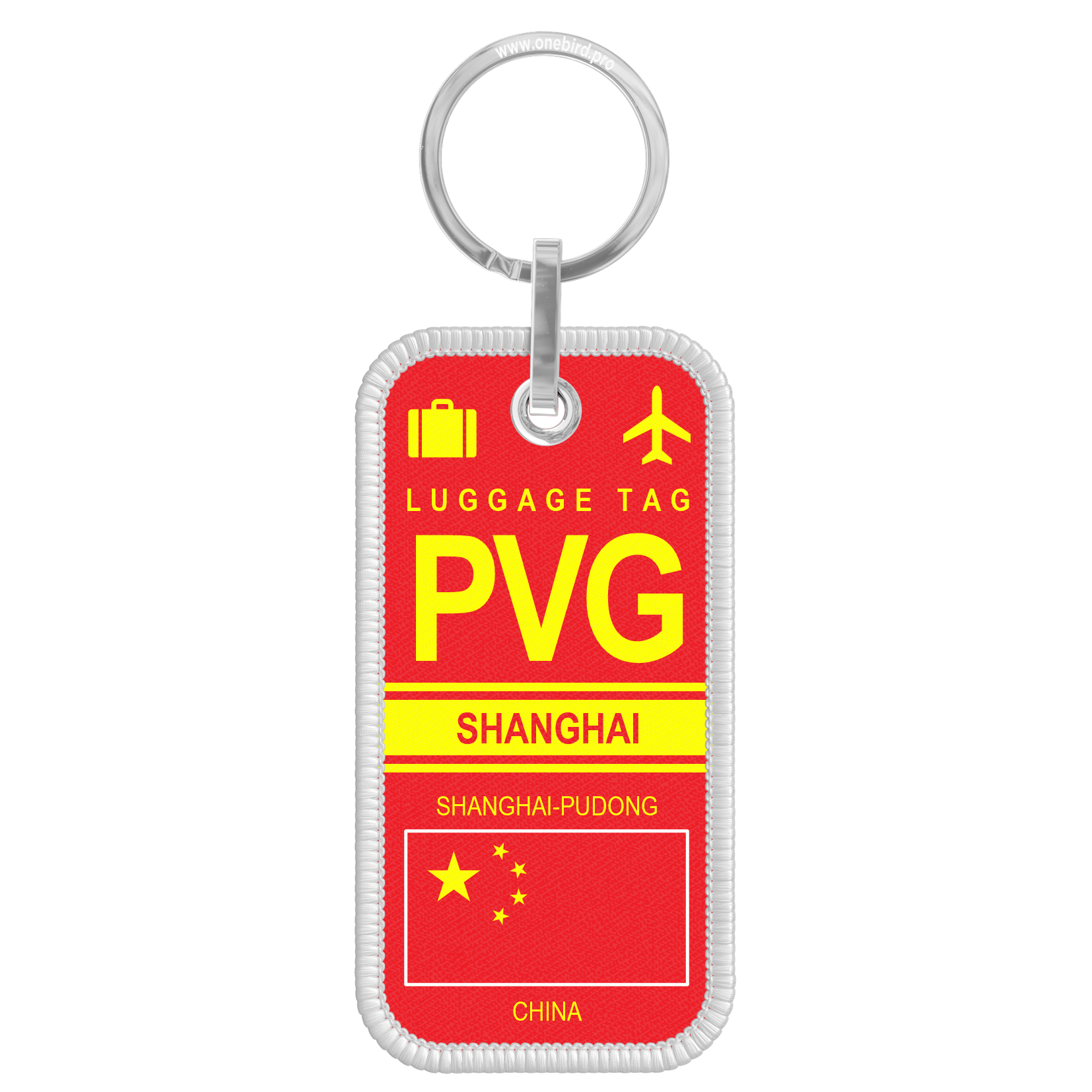 Flame keychain - Airport code IATA - PVG - Shanghai